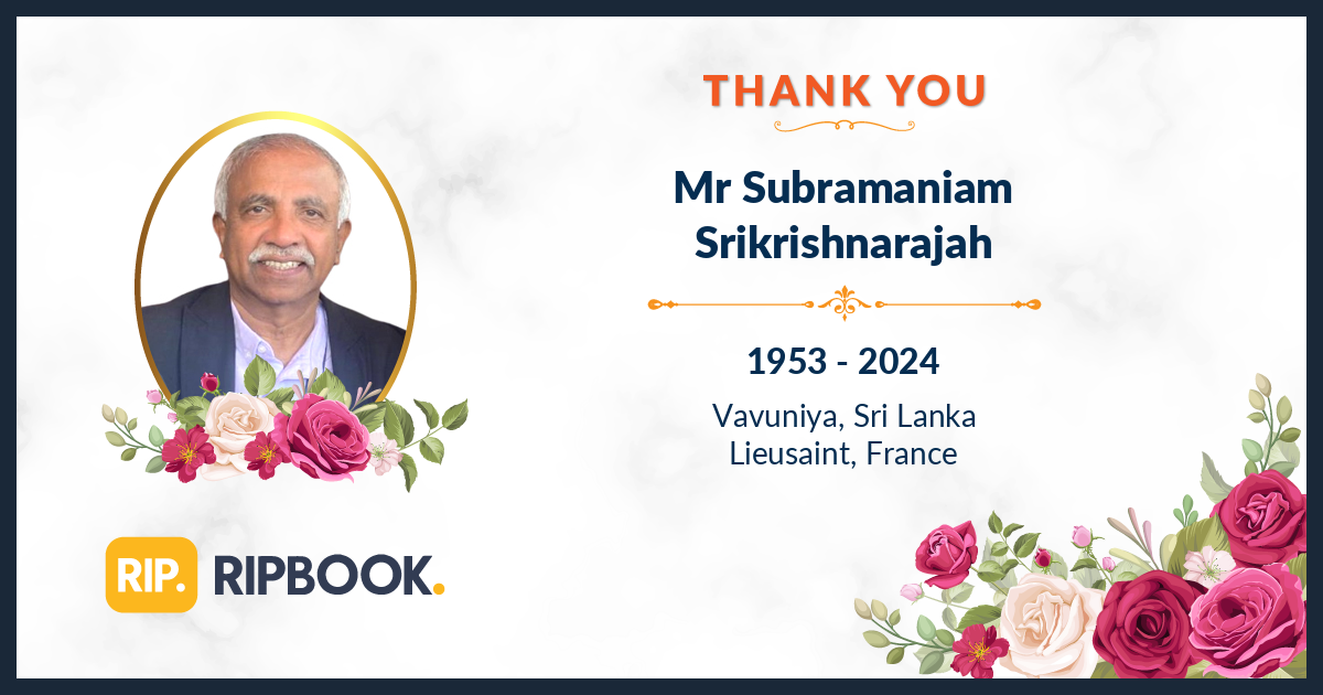Mr Subramaniam Srikrishnarajah (Bala Master) - 31st Day Remembrance ...