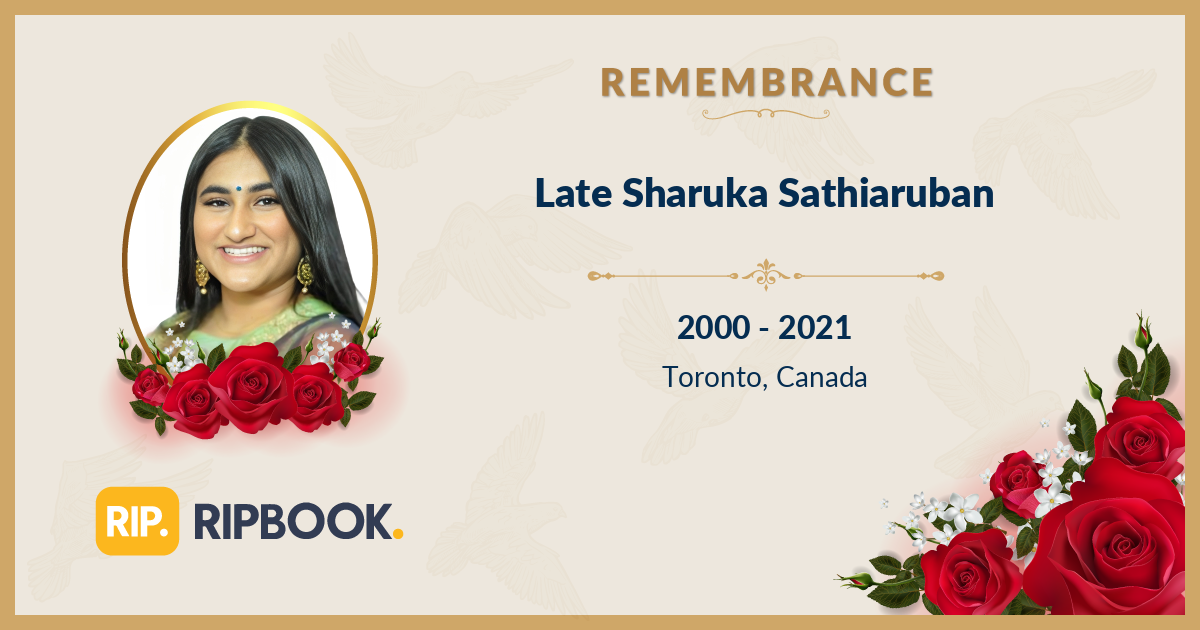 Late Sharuka Sathiaruban - 3rd Year Remembrance - RIPBook