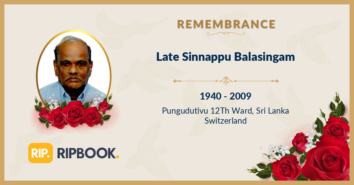 Late Sinnappu Balasingam - 15th Year Remembrance - RIPBook