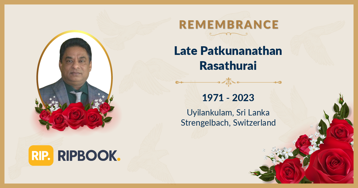 Late Patkunanathan Rasathurai - 2nd Year Remembrance - RIPBook