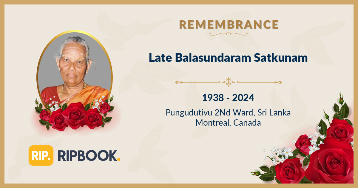 Late Balasundaram Satkunam - 1st Year Remembrance - RIPBook