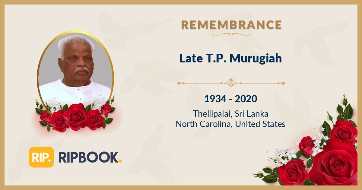 Late T.p. Murugiah - 5th Year Remembrance - RIPBook