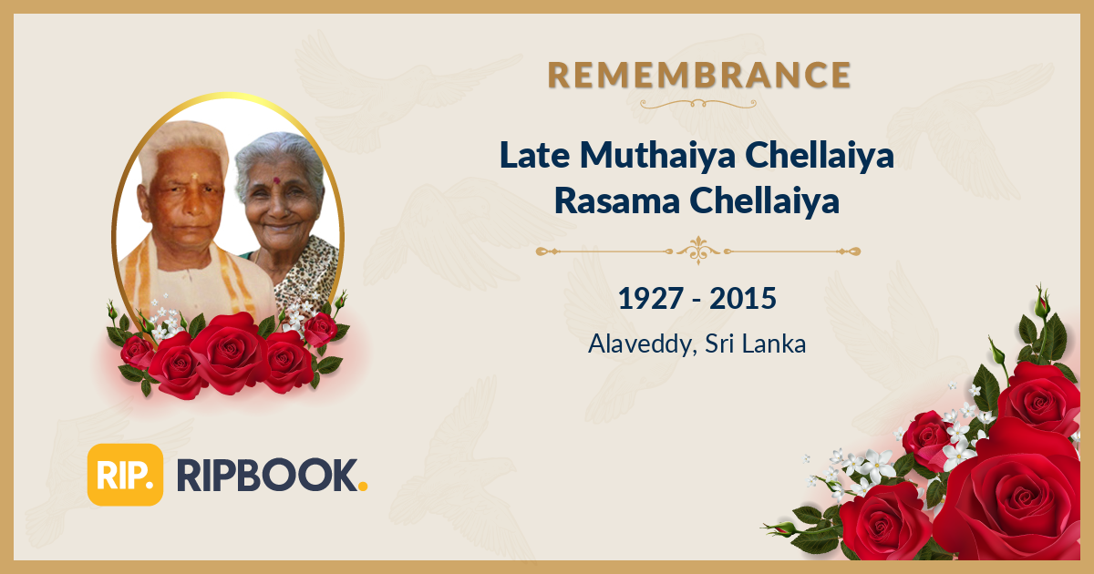 Late Muthaiya Chellaiya Rasama Chellaiya - 10th Year Remembrance 3rd ...