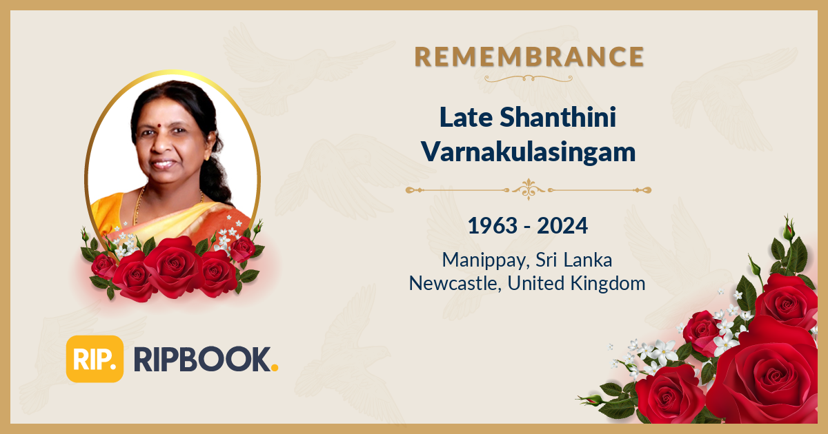 Late Shanthini Varnakulasingam (Dusha) - 1st Year Remembrance - RIPBook