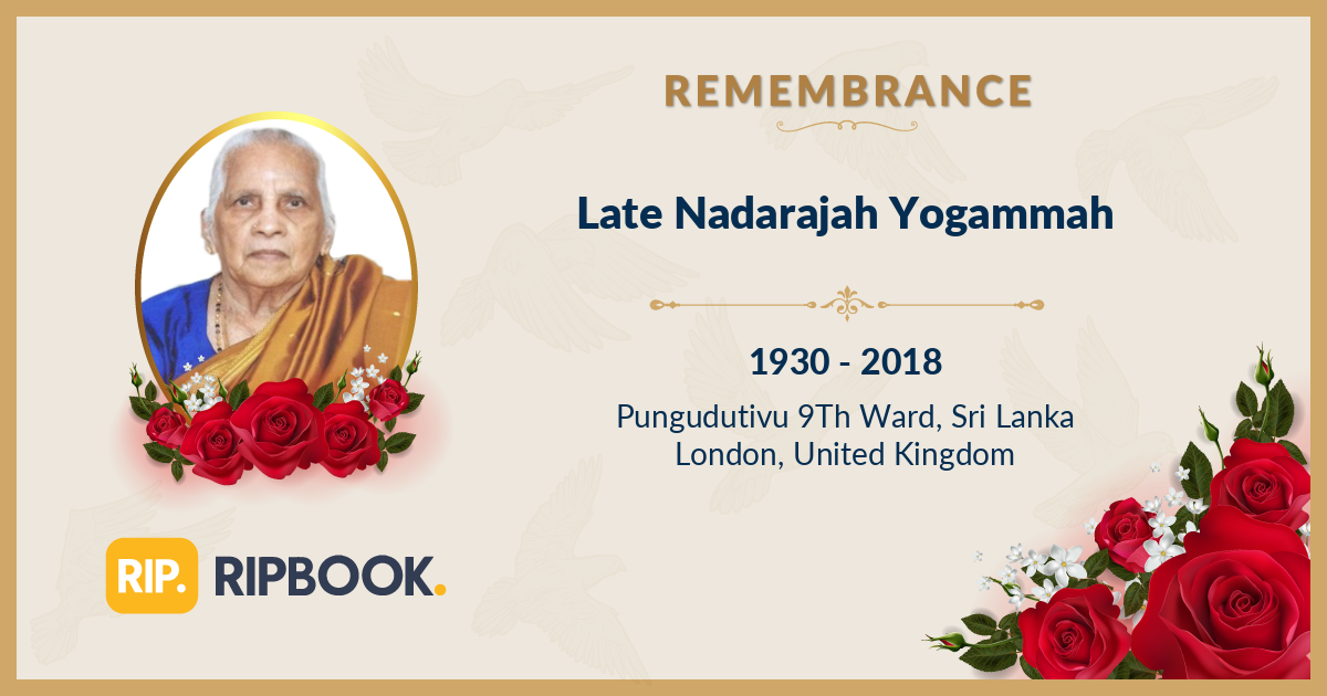 Late Nadarajah Yogammah - 7th Year Remembrance - RIPBook