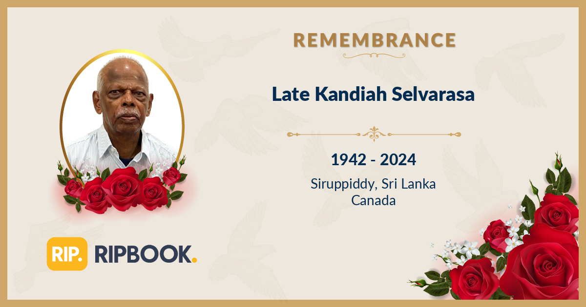 Late Kandiah Selvarasa - 1st Year Remembrance - RIPBook