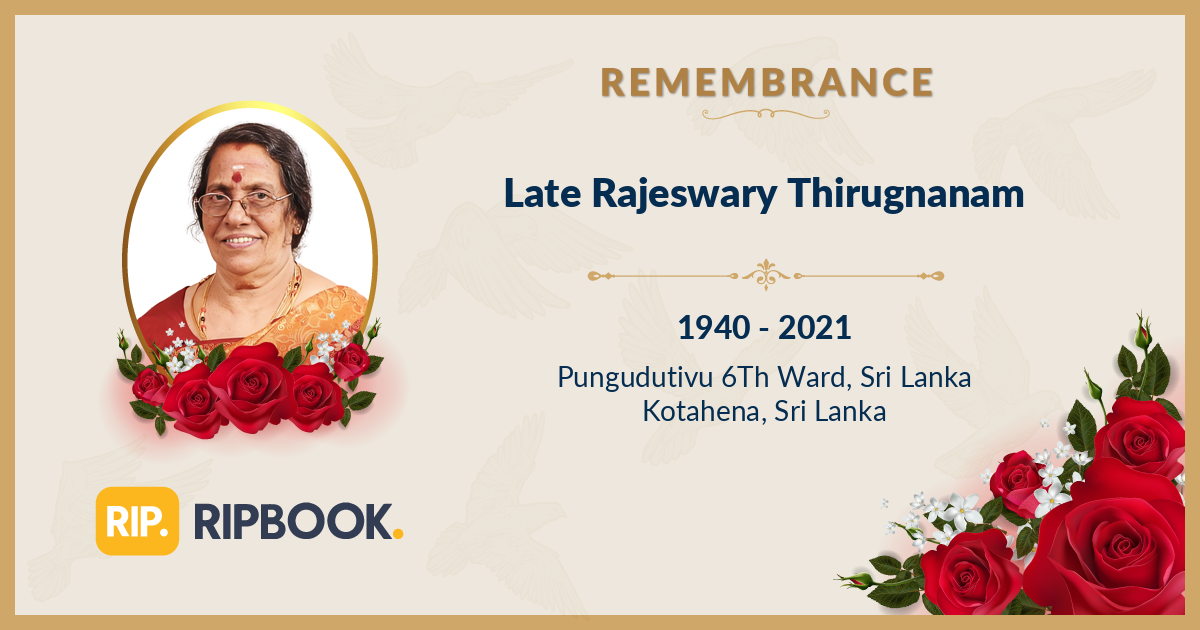 Late Rajeswary Thirugnanam (சங்கீத பூசணம்) - 4th Year Remembrance - RIPBook