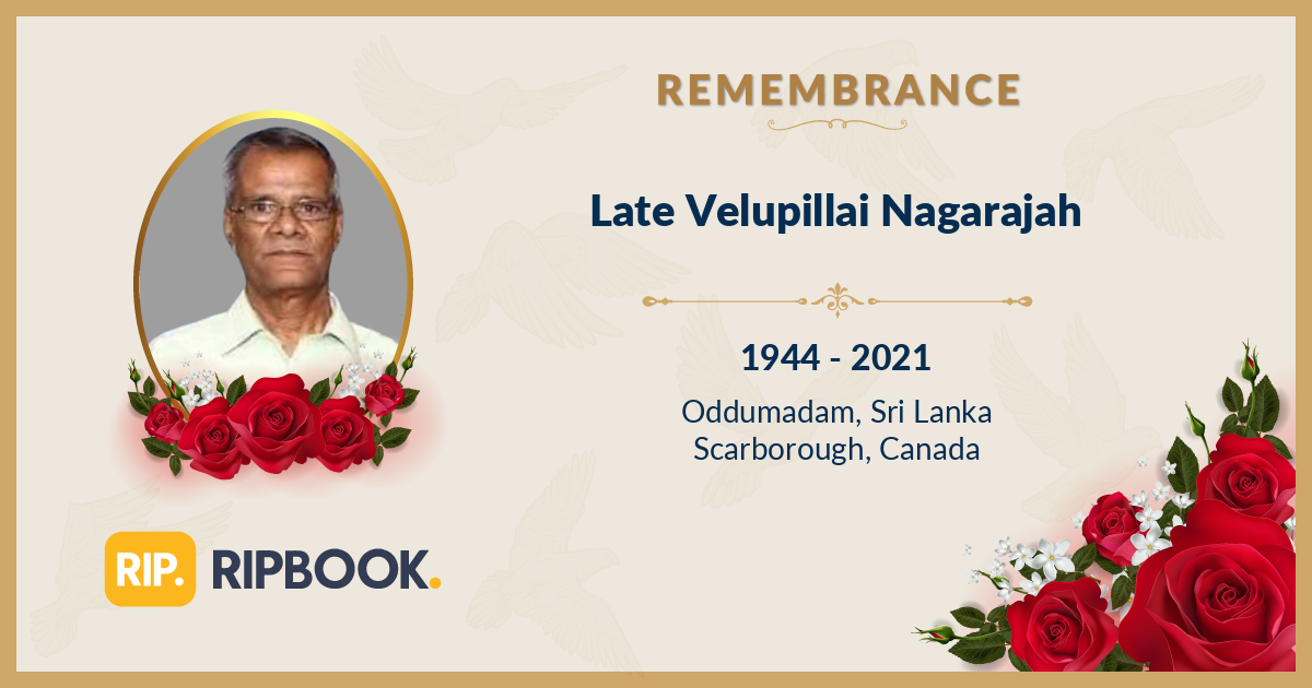 Late Velupillai Nagarajah - 4th Year Remembrance - RIPBook