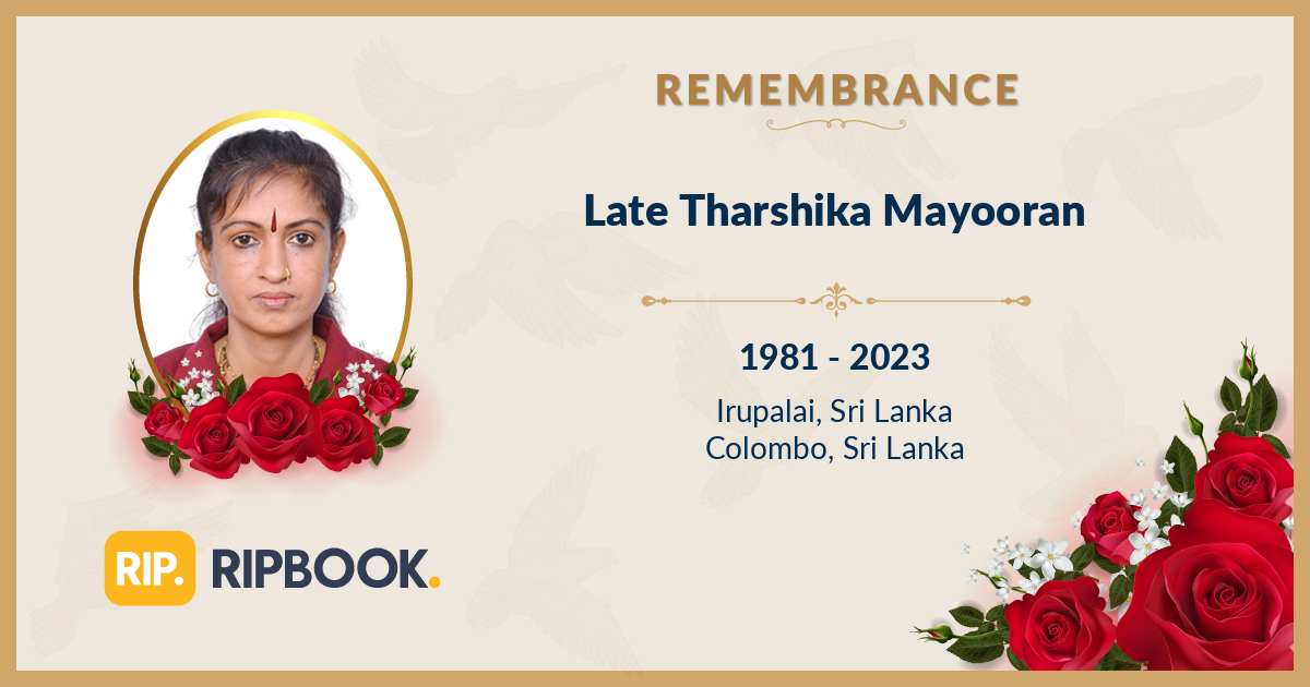 Late Tharshika Mayooran - 2nd Year Remembrance - RIPBook