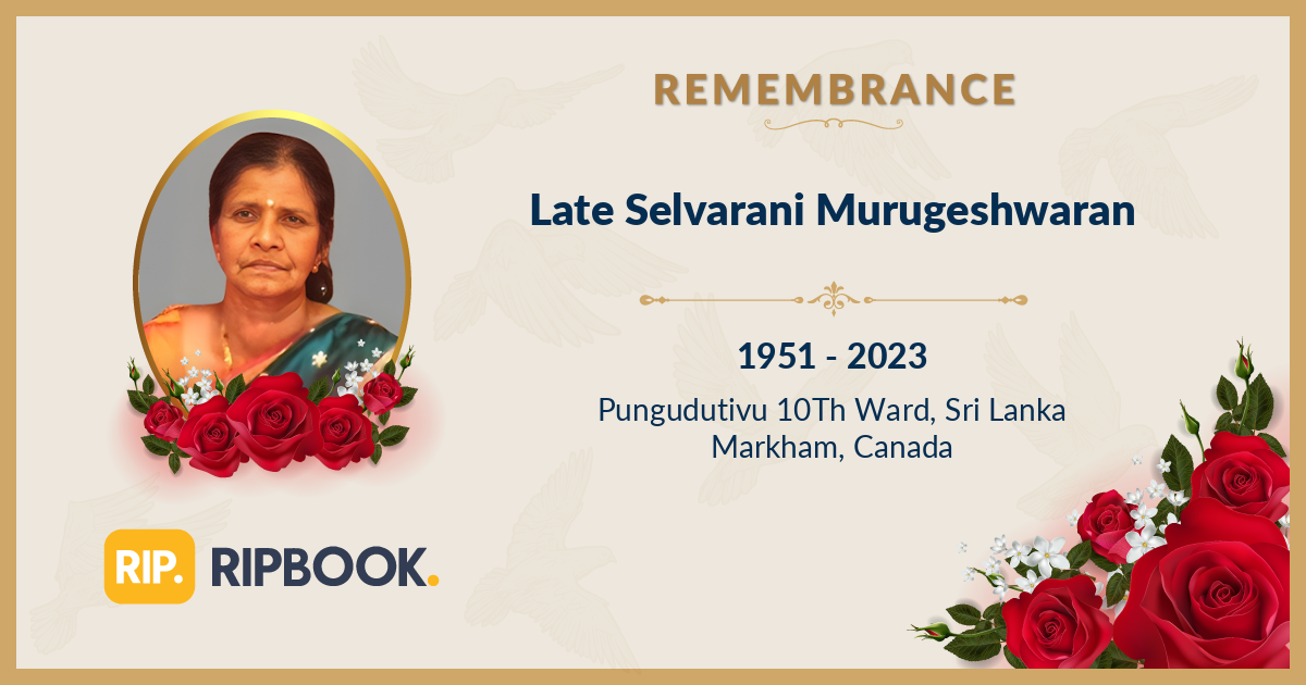 Late Selvarani Murugeshwaran - 2nd Year Remembrance - RIPBook