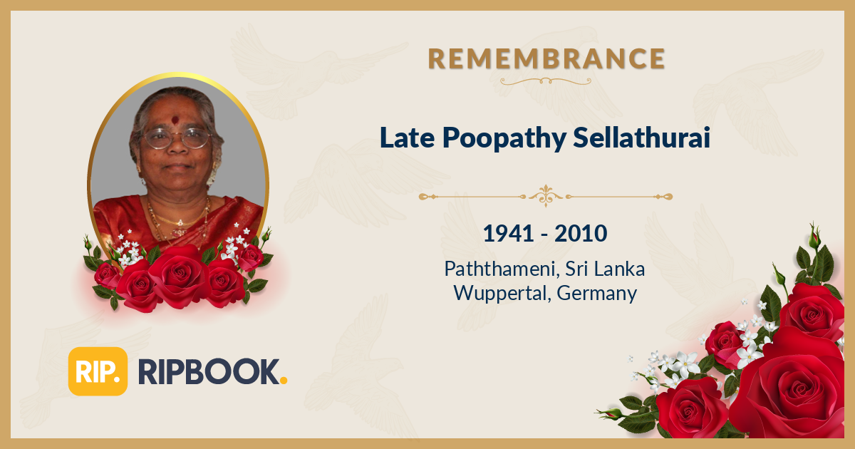 Late Poopathy Sellathurai - 15th Year Remembrance - RIPBook