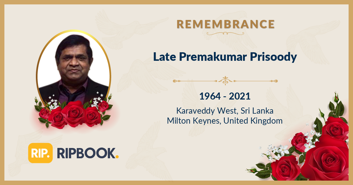 Late Premakumar Prisoody - 5th Year Remembrance - RIPBook