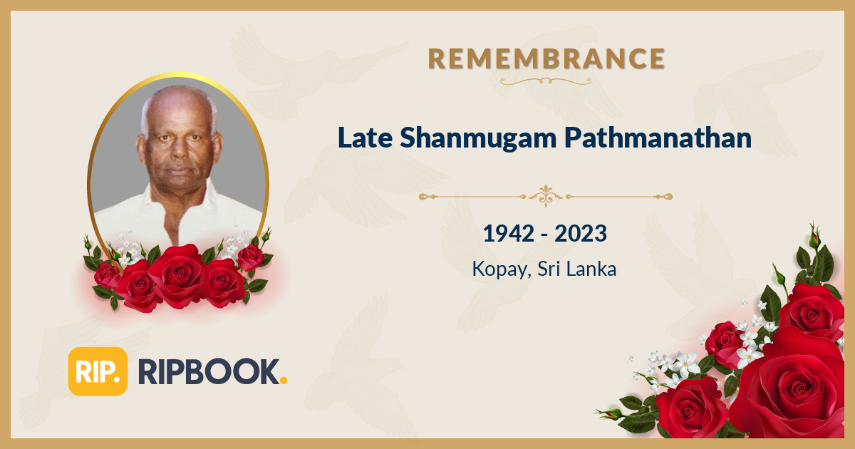 Late Shanmugam Pathmanathan - 3rd Year Remembrance - RIPBook