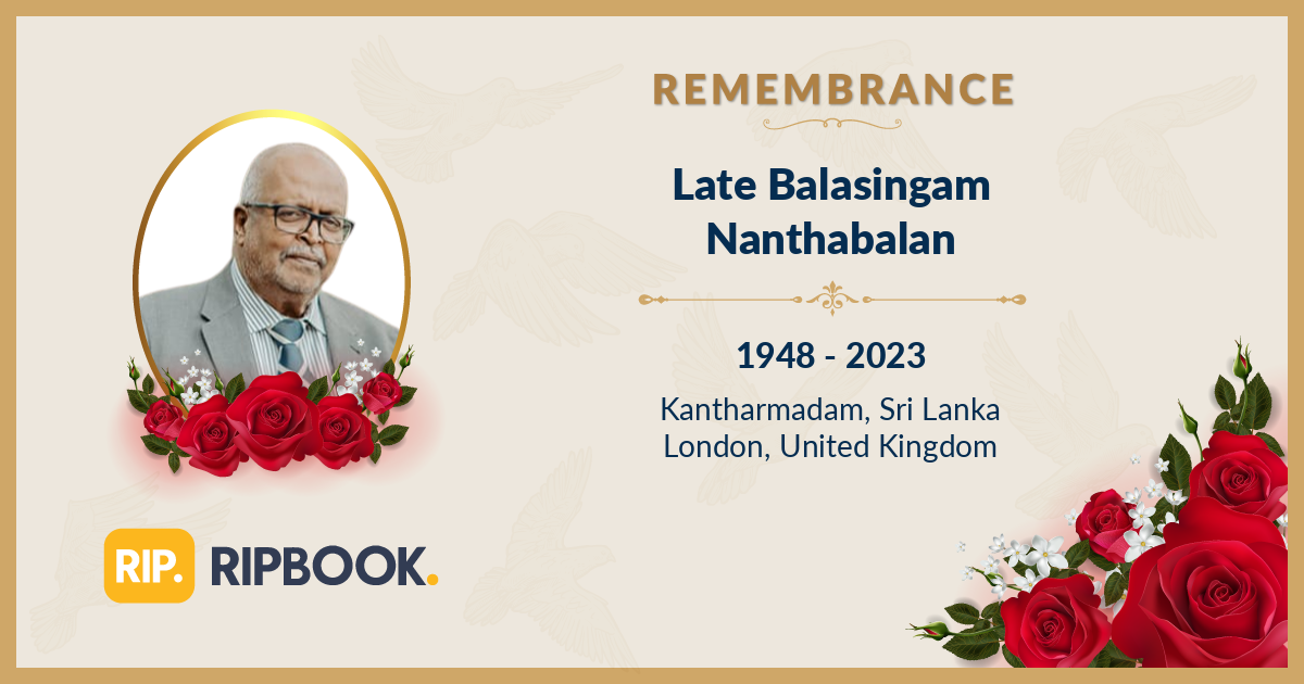 Late Balasingam Nanthabalan - 3rd Year Remembrance - RIPBook