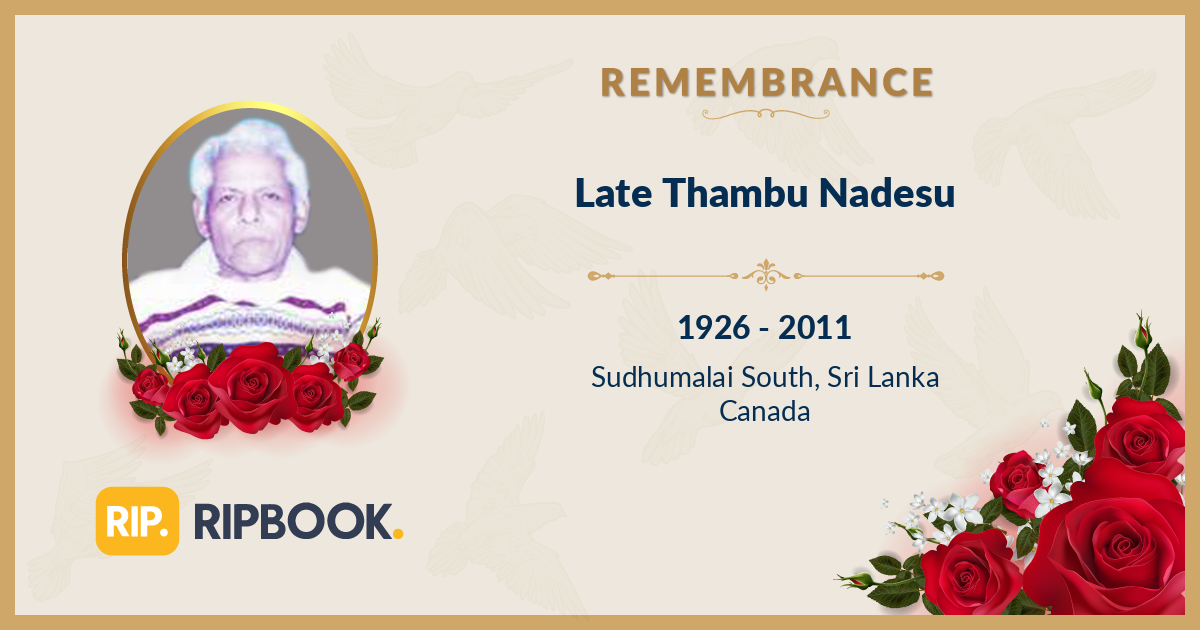 Late Thambu Nadesu - 15th Year Remembrance - RIPBook