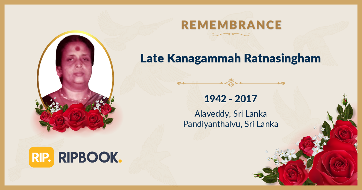 Late Kanagammah Ratnasingham (Maliga Teacher) - 9th Year Remembrance ...
