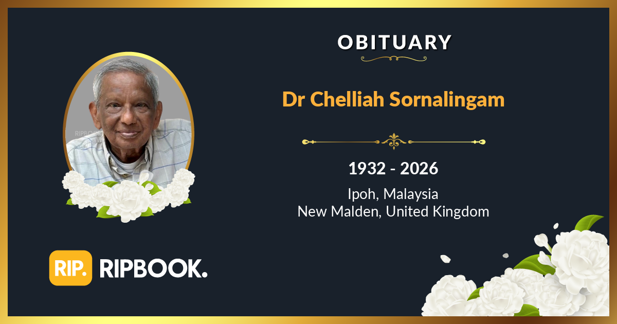 Dr Chelliah Sornalingam (Sorna) - Obituary - RIPBook